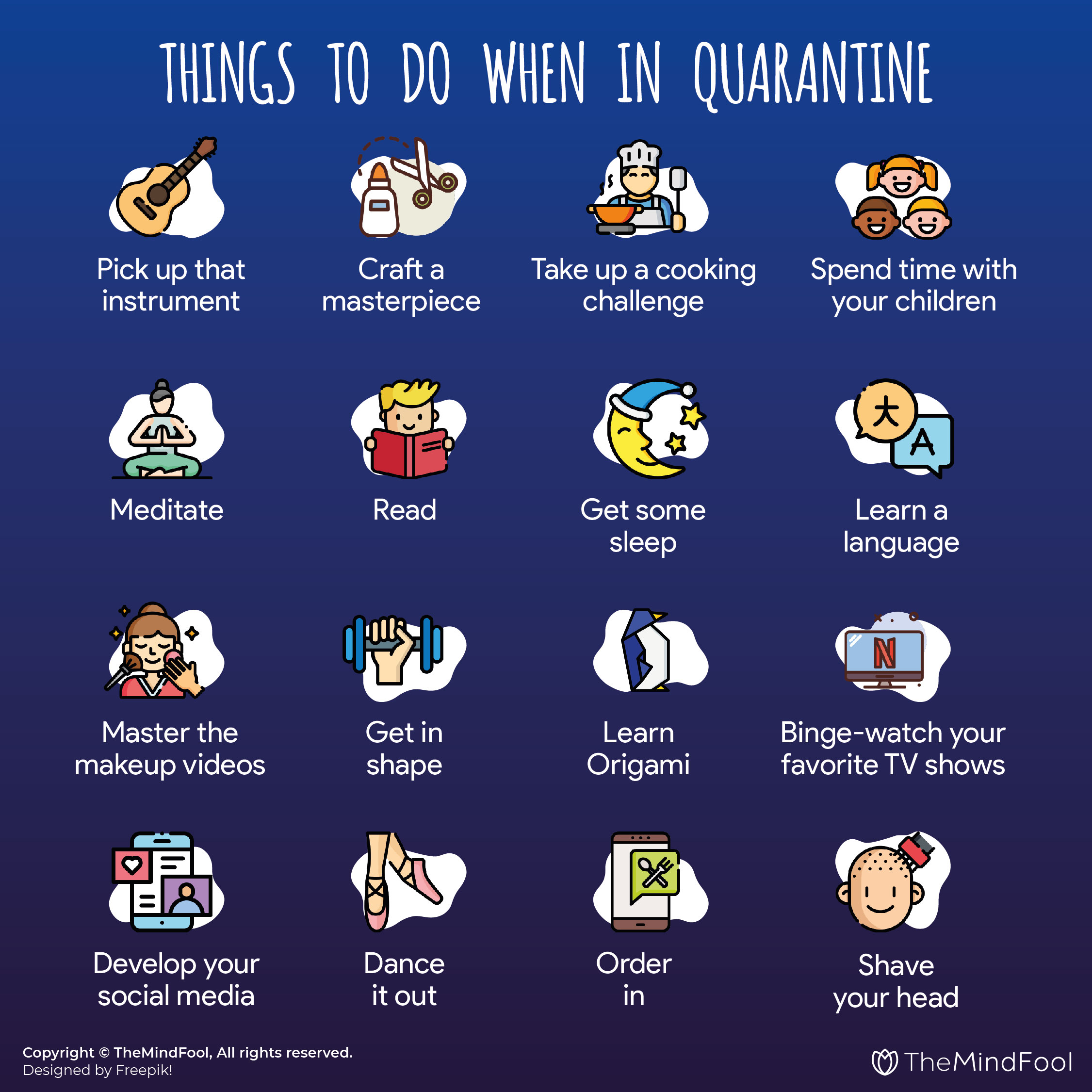 50 Things To Do When In Coronavirus Quarantine Themindfool