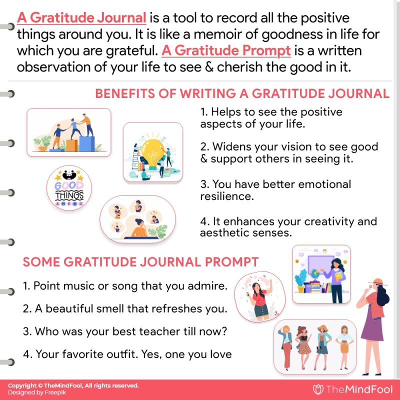 125 Gratitude Journal Prompts to Bring Optimism | TheMindFool
